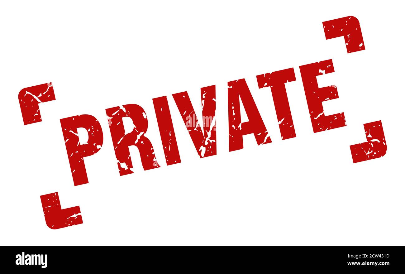 private stamp. square grunge sign on white background Stock Vector ...