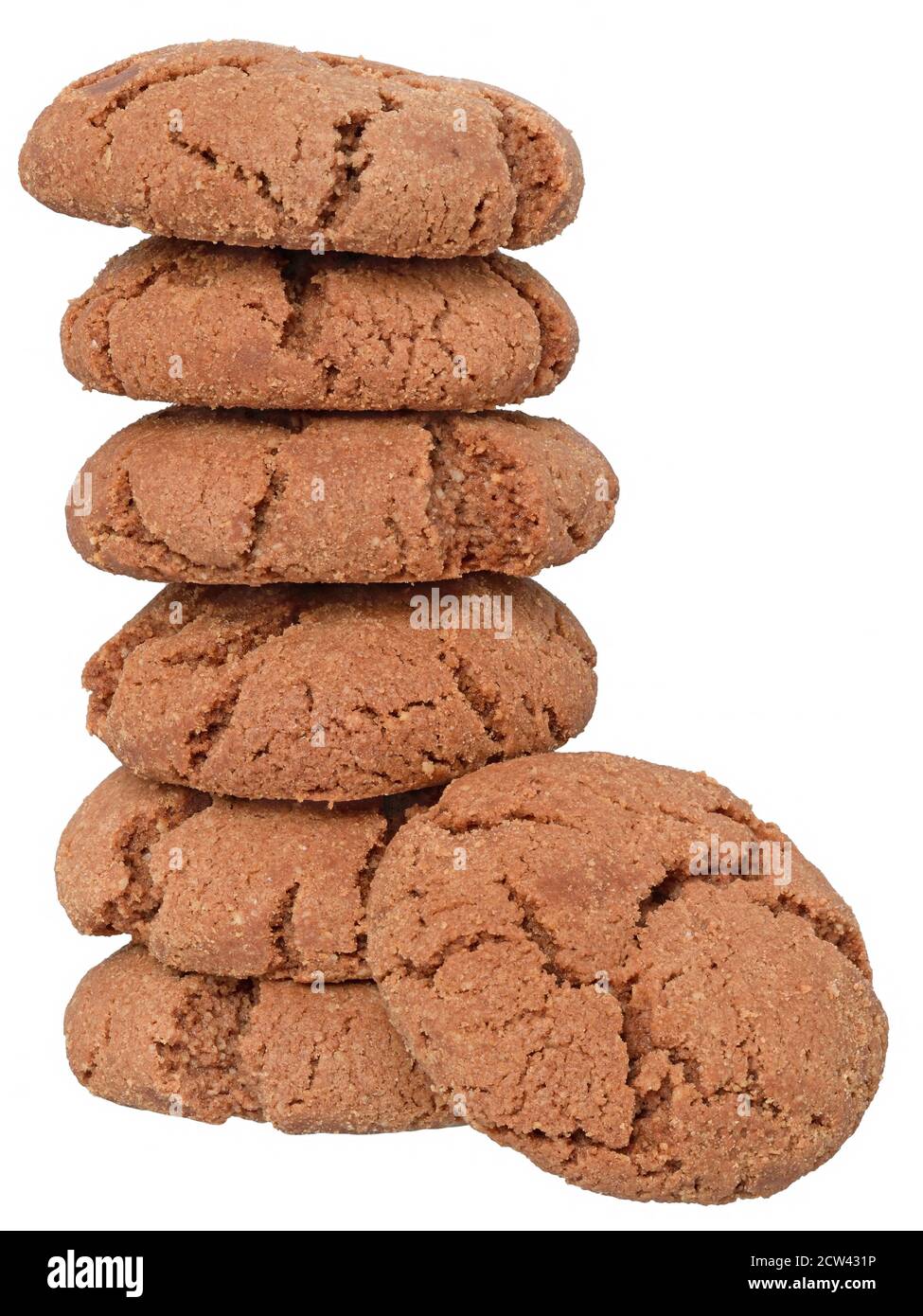Chocolate chip cookies tower isolated on white background Stock Photo ...