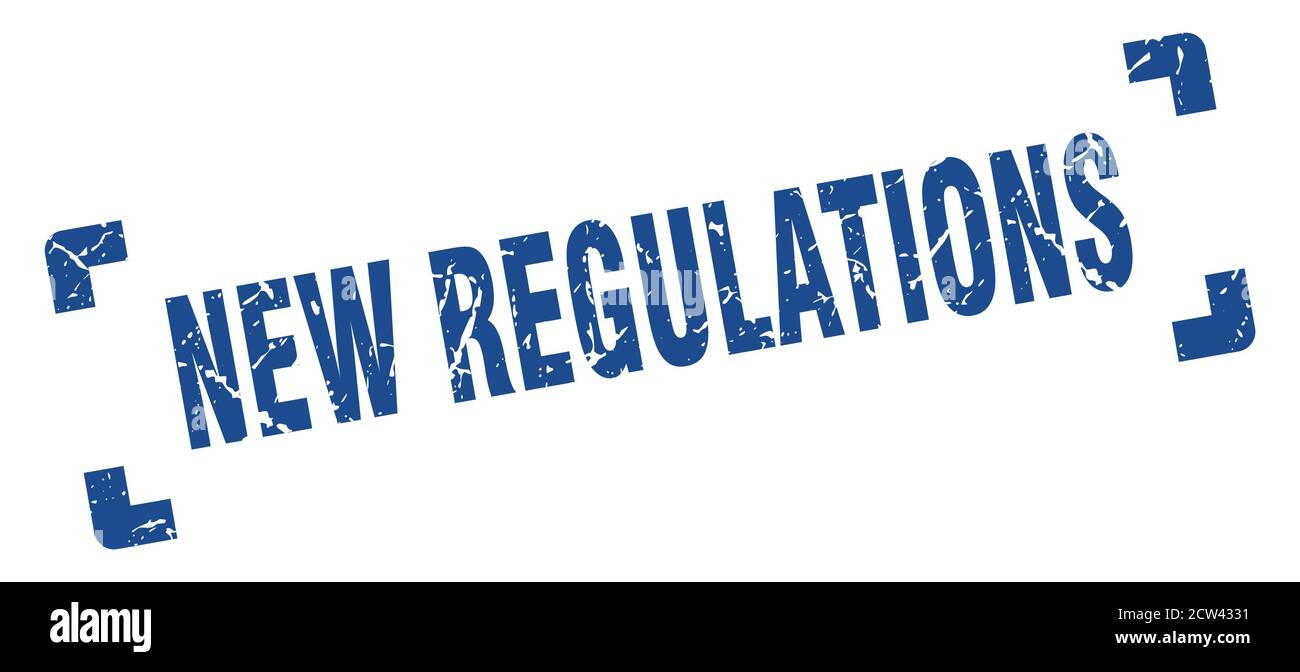 new regulations stamp. square grunge sign on white background Stock ...