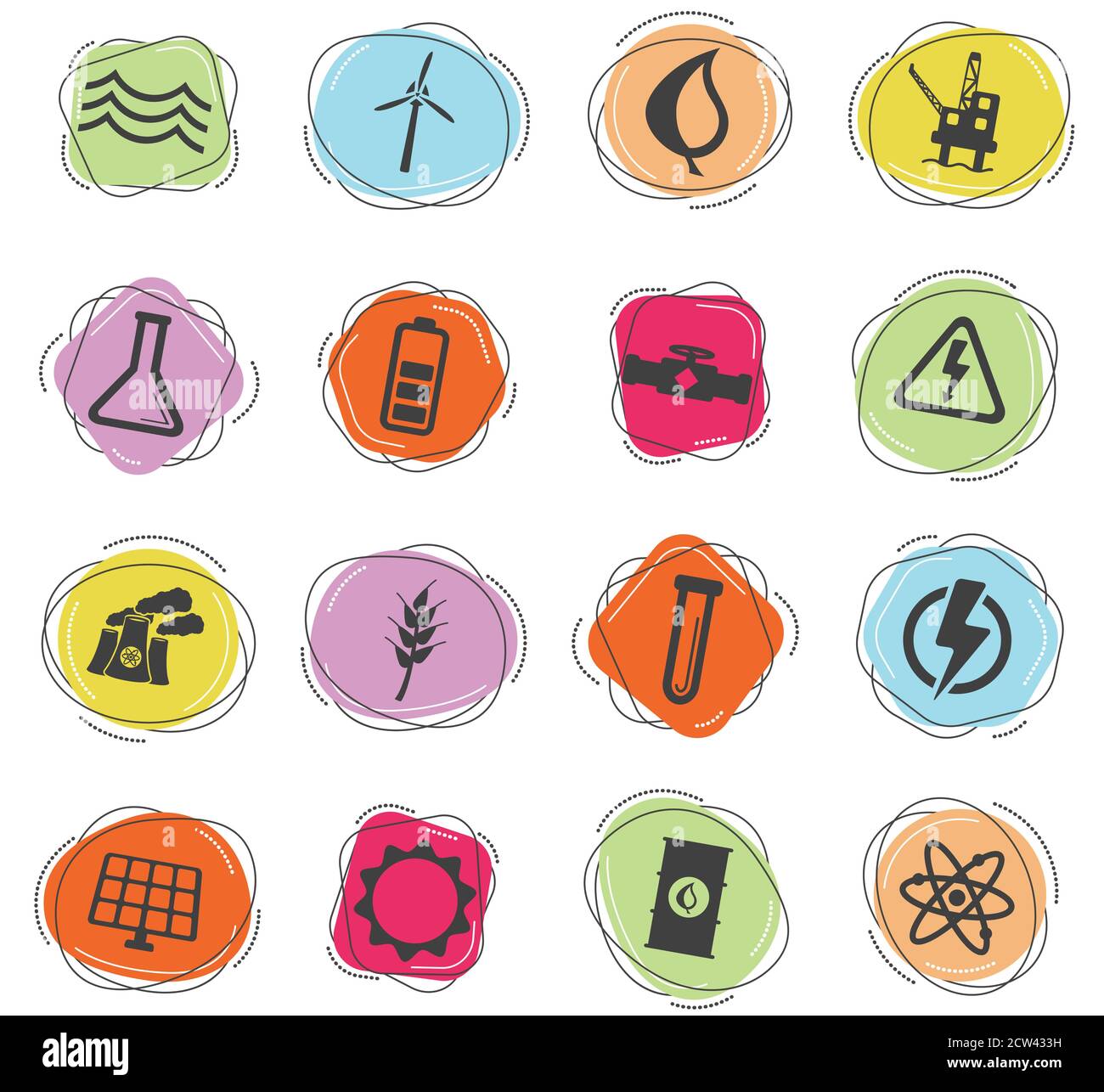 Power generation simply icons Stock Vector Image & Art - Alamy