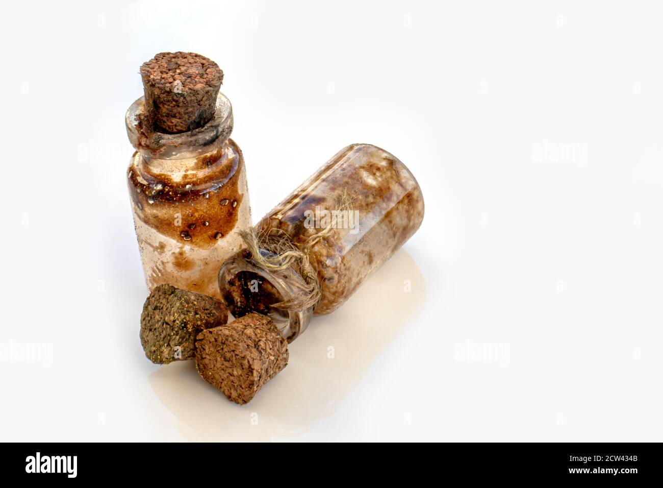 old potions with mold isolated on white background Stock Photo - Alamy
