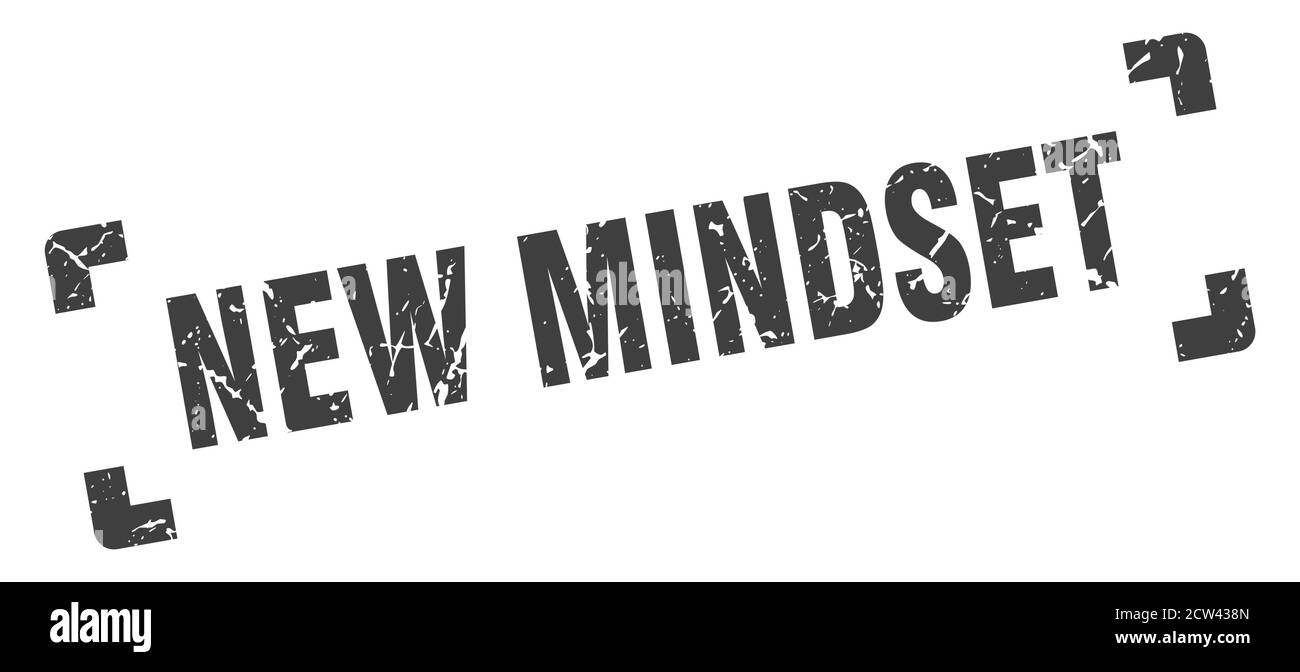 new mindset stamp. square grunge sign on white background Stock Vector ...