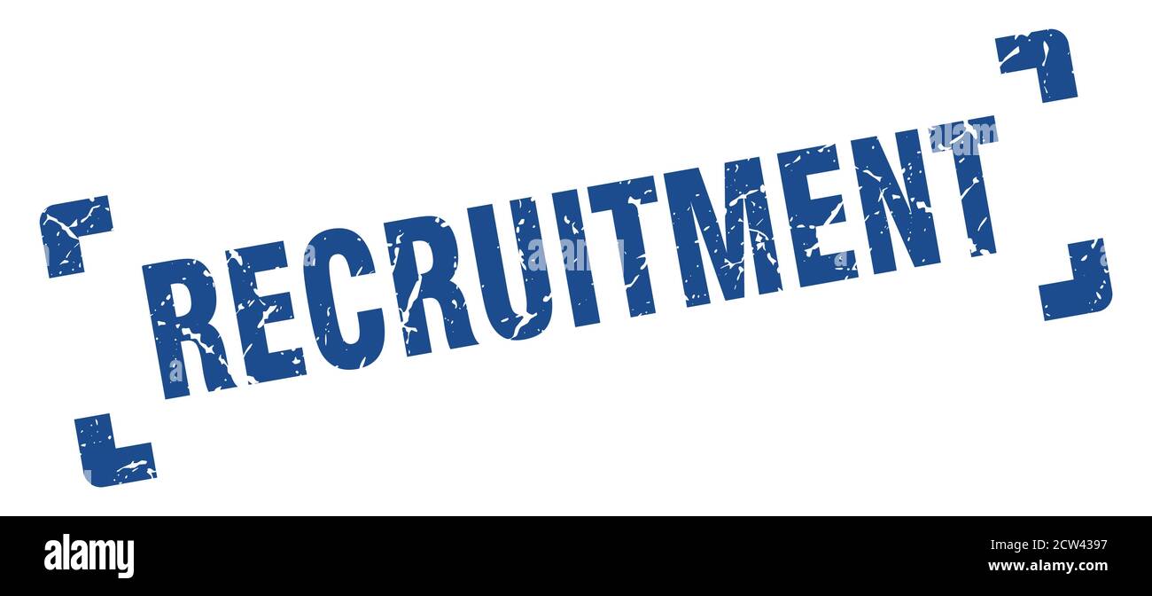 recruitment stamp. square grunge sign on white background Stock Vector ...