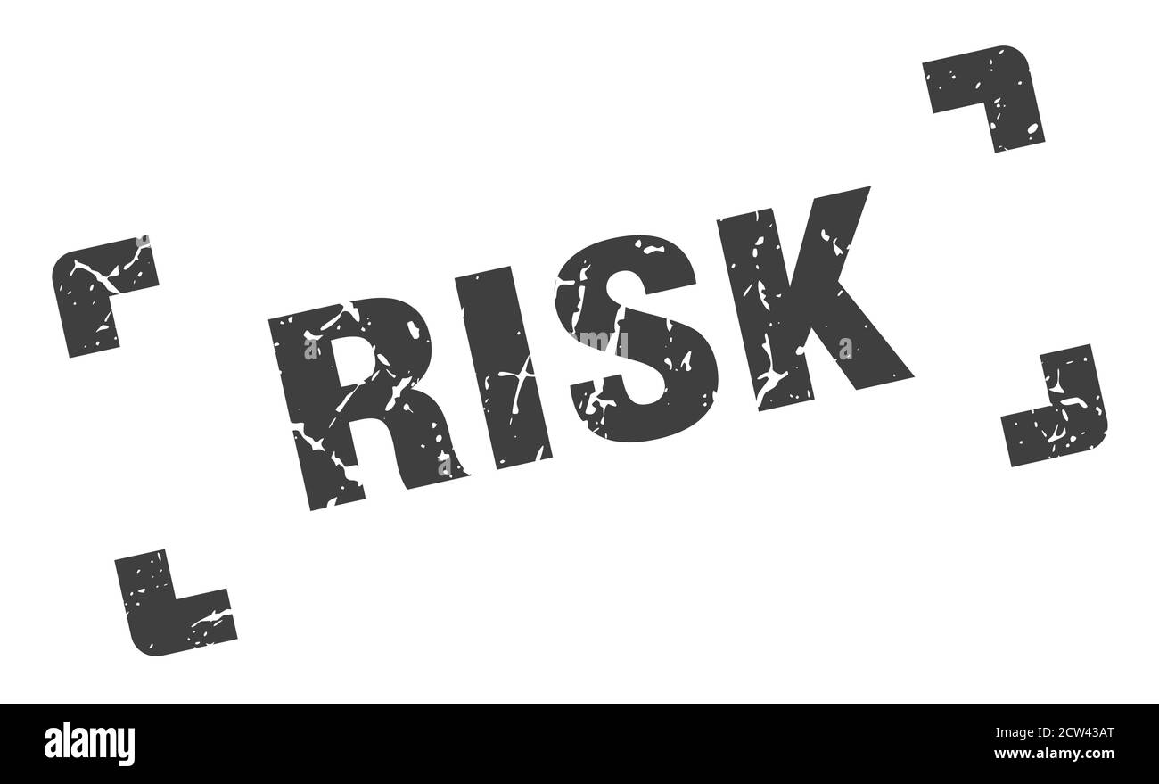 risk stamp. square grunge sign on white background Stock Vector Image ...