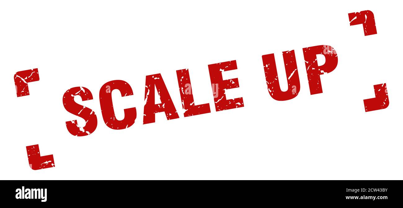 scale up stamp. square grunge sign on white background Stock Vector ...