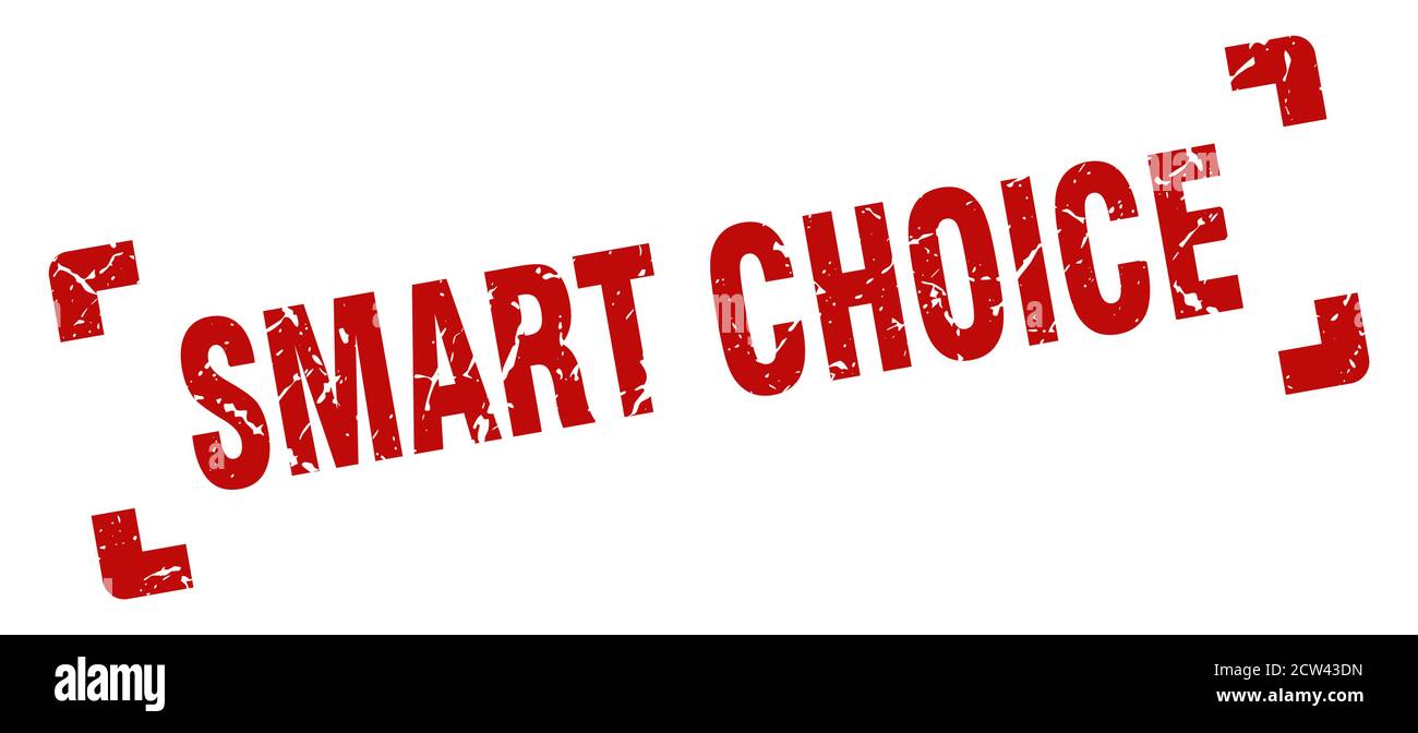 smart choice stamp. square grunge sign on white background Stock Vector ...