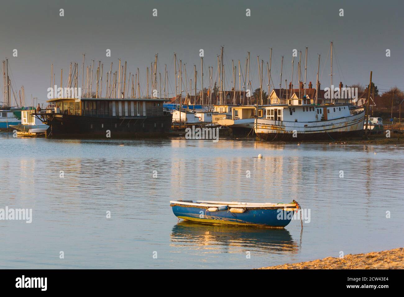 Boats on the coast of West Mersea, Essex, UK Stock Photo - Alamy