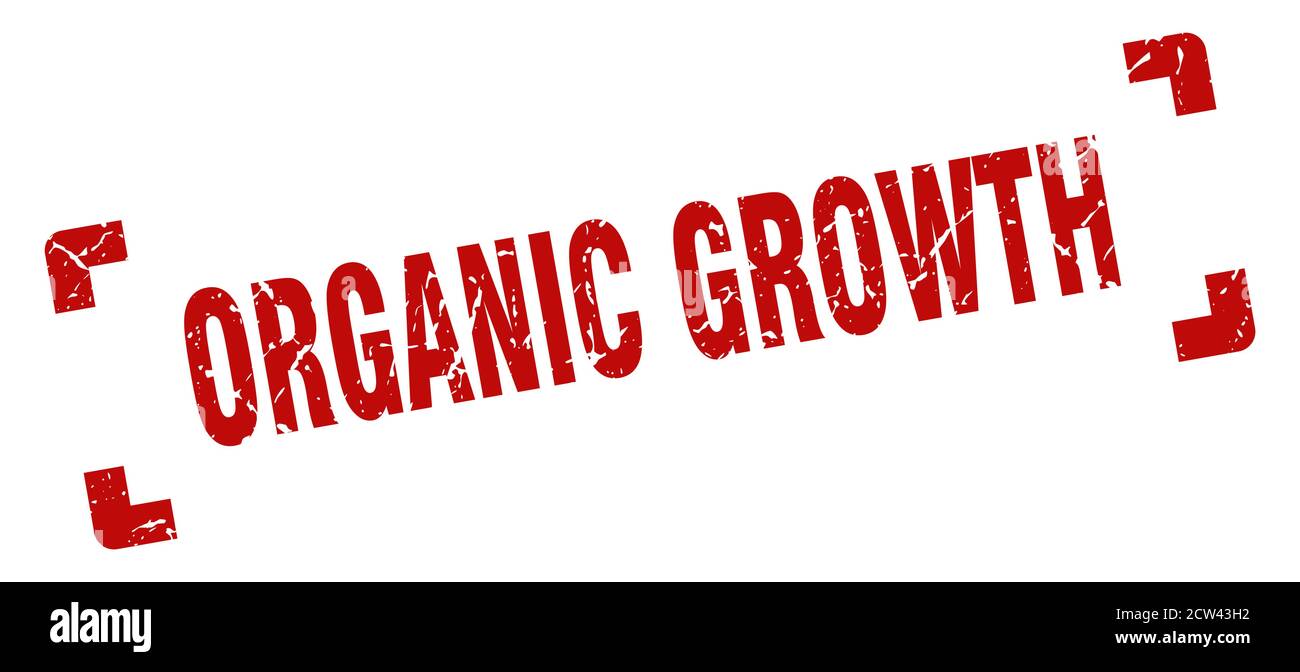 organic growth stamp. square grunge sign on white background Stock ...
