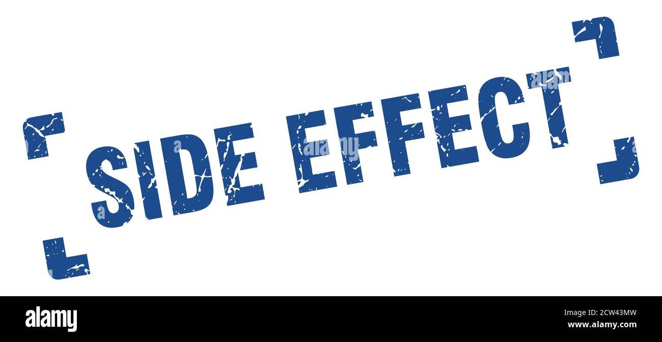 side effect stamp. square grunge sign on white background Stock Vector ...