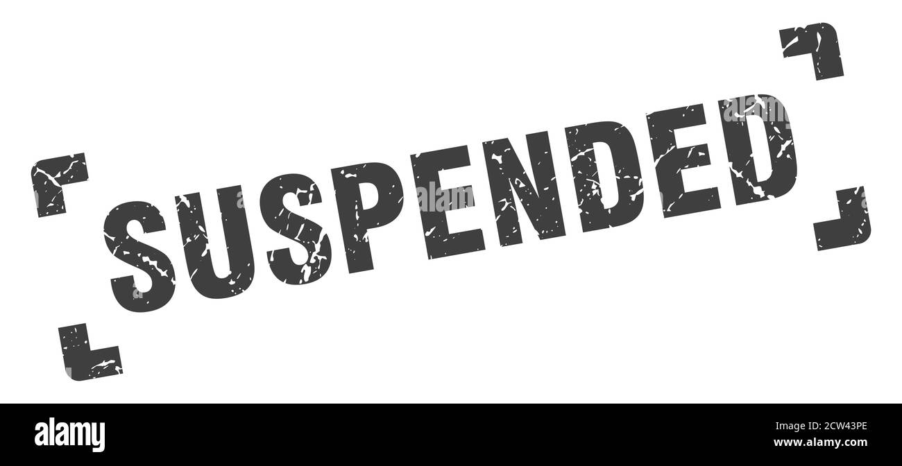 suspended stamp. square grunge sign on white background Stock Vector ...