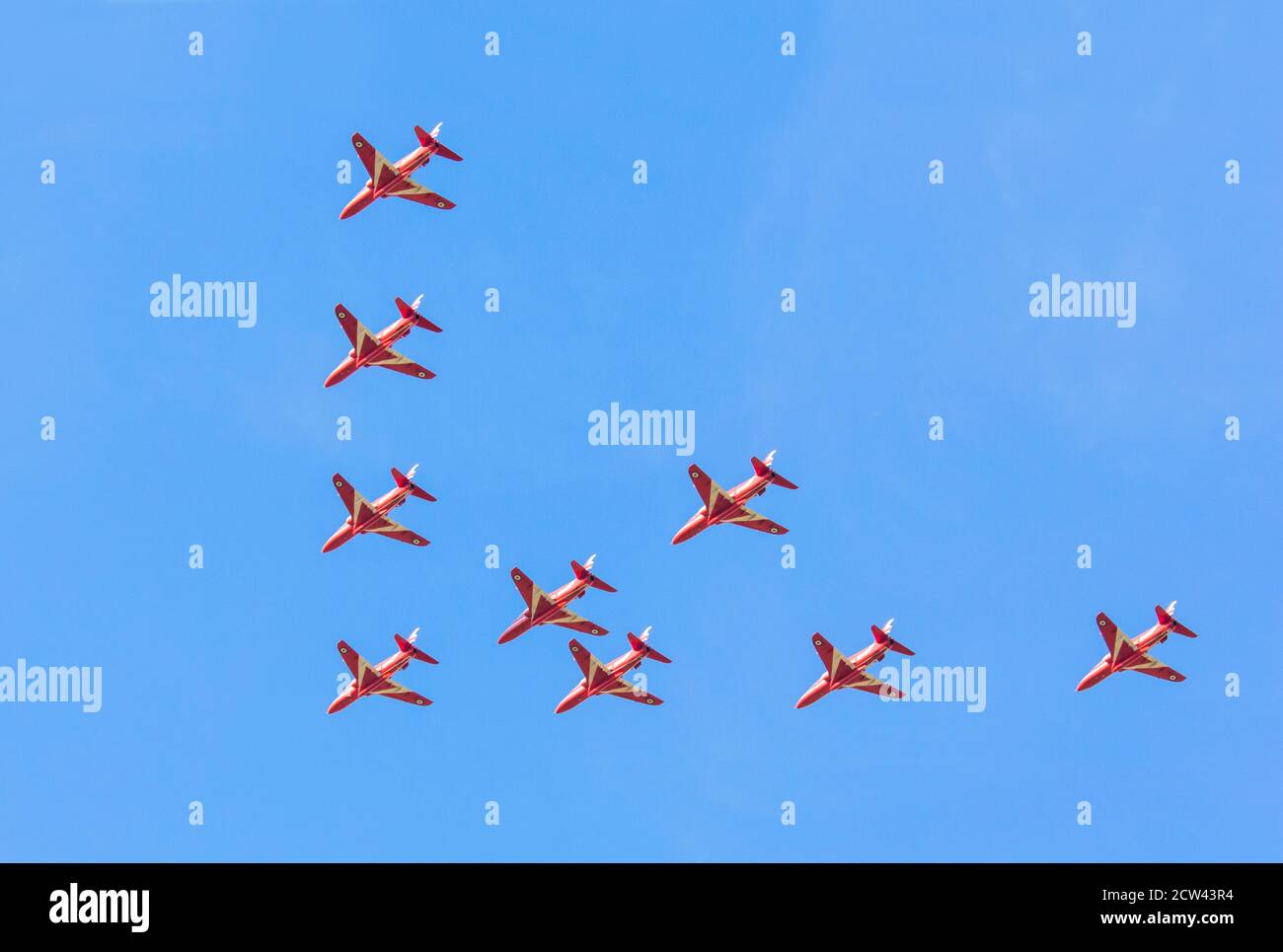 Red arrows jet flying hi-res stock photography and images - Alamy