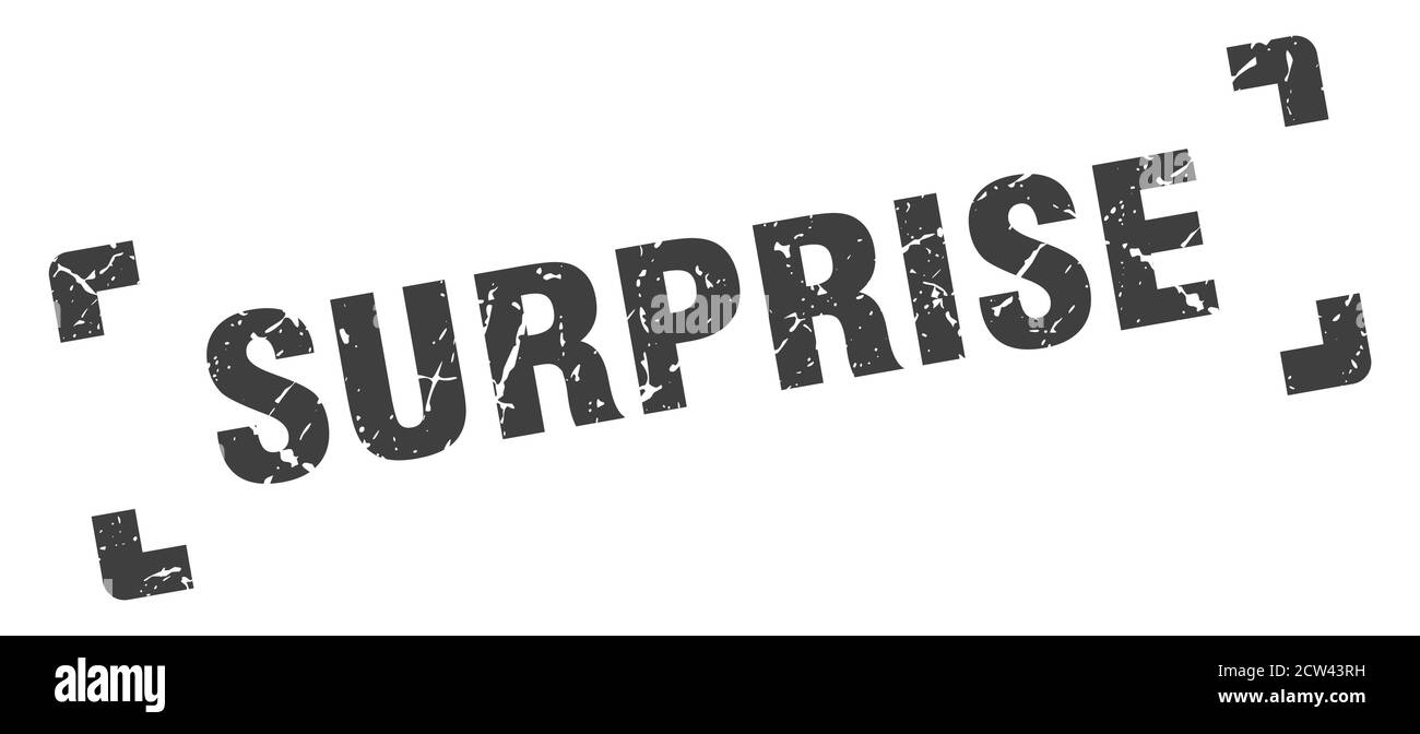 surprise stamp. square grunge sign on white background Stock Vector Image & Art - Alamy