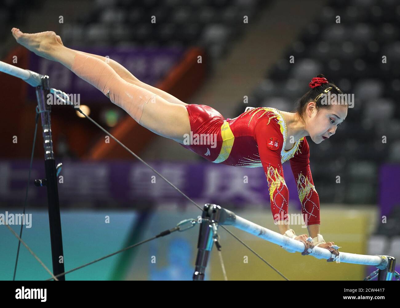 Zhaoqing, China's Guangdong Province. 27th Sep, 2020. Fan Yilin of team ...