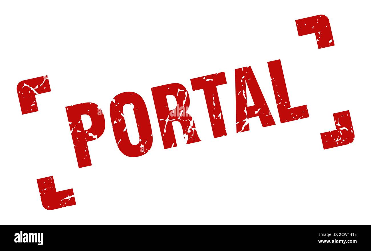 portal stamp. square grunge sign on white background Stock Vector Image ...