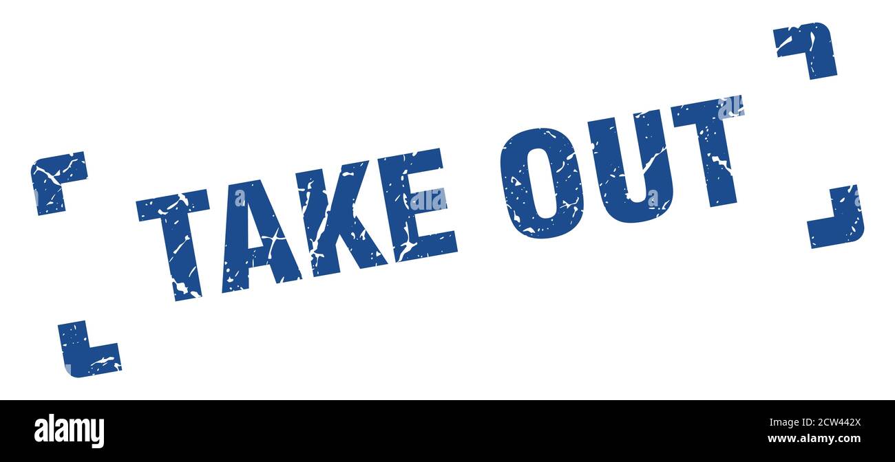 take out stamp. square grunge sign on white background Stock Vector ...
