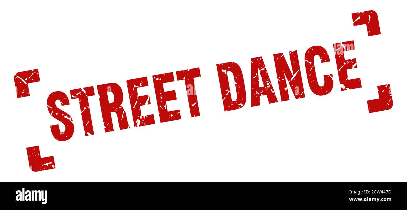 street dance stamp. square grunge sign on white background Stock Vector ...