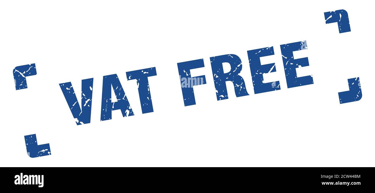 vat free stamp. square grunge sign on white background Stock Vector ...