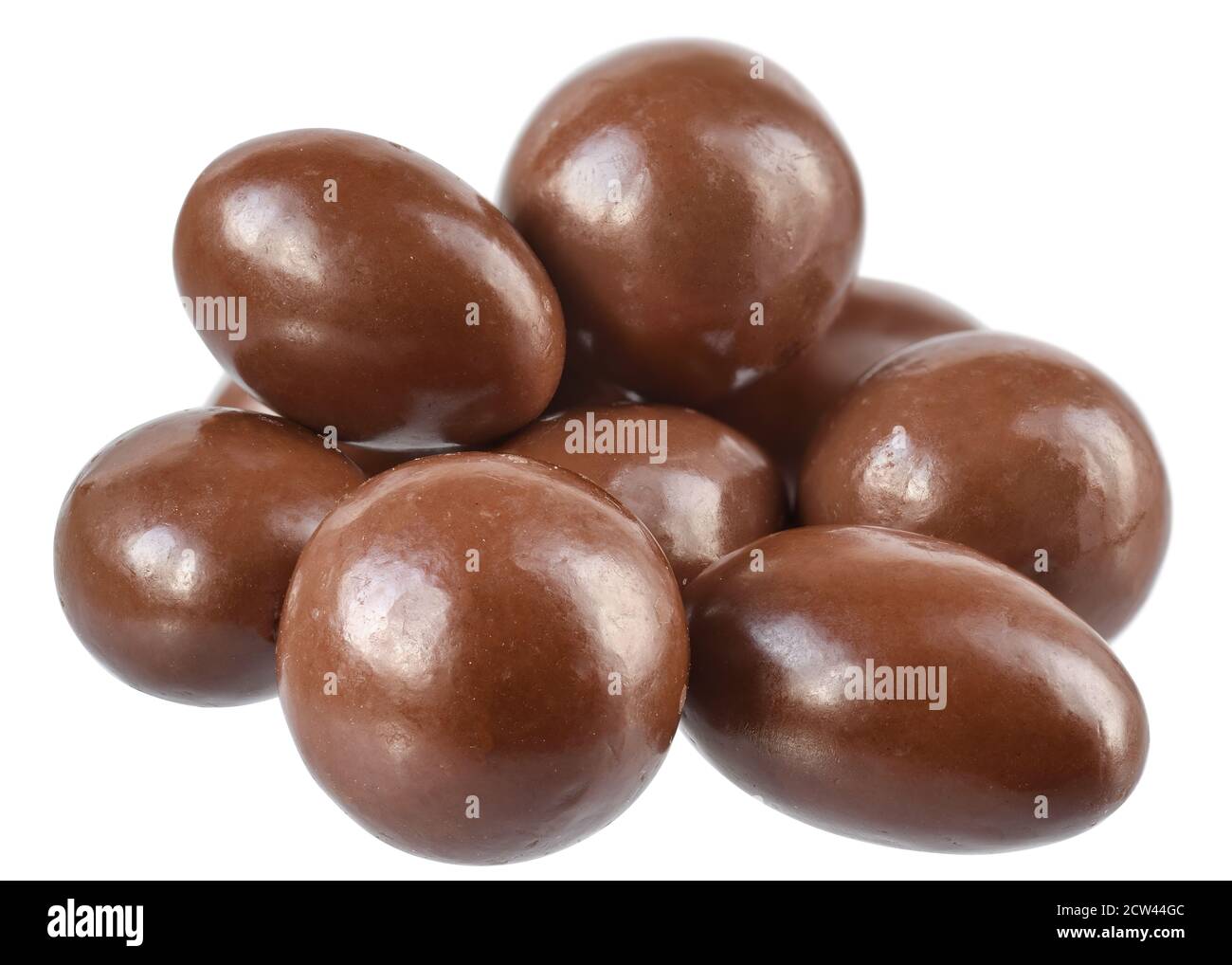 Chocolate balls close up isolated on a white background Stock Photo - Alamy