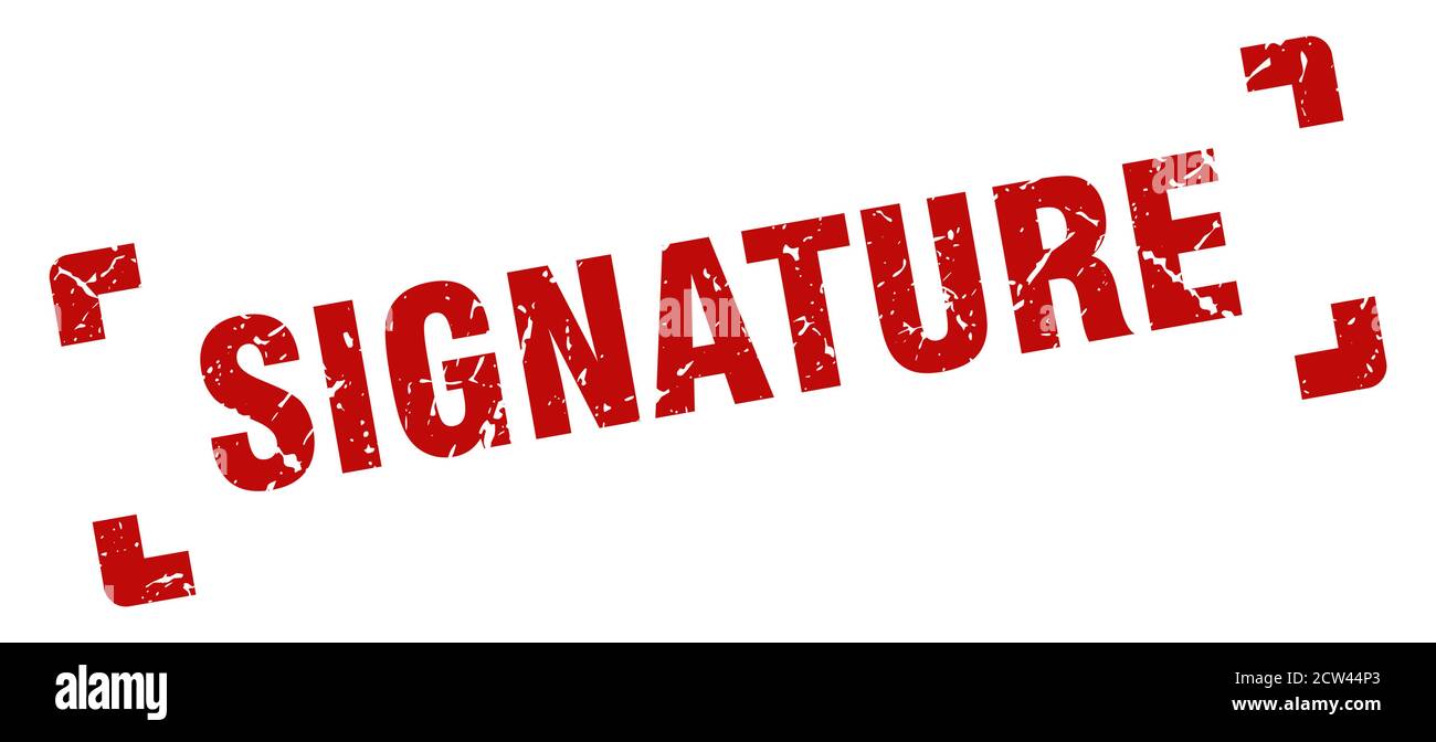 signature stamp. square grunge sign on white background Stock Vector Image & Art - Alamy
