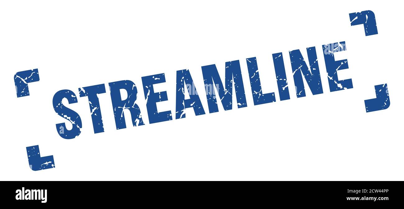 streamline stamp. square grunge sign on white background Stock Vector Image & Art - Alamy