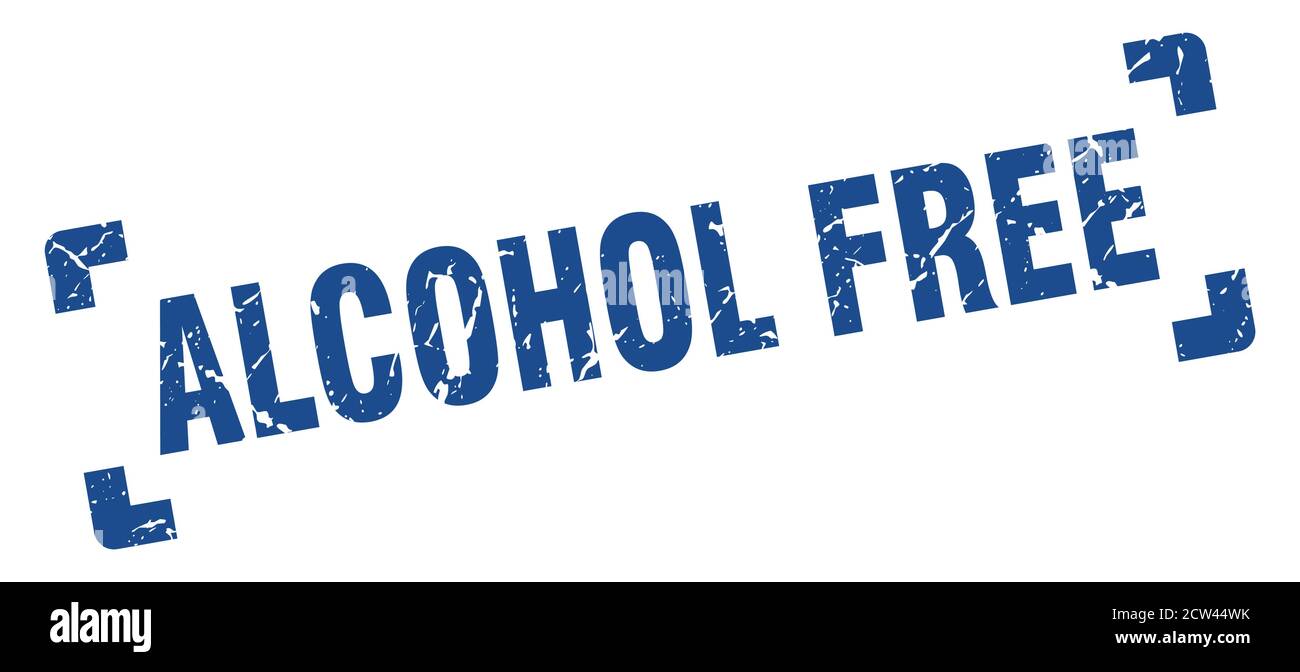 alcohol free stamp. square grunge sign on white background Stock Vector ...