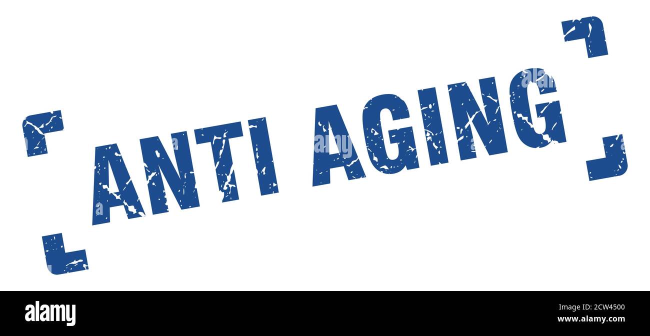 anti aging stamp. square grunge sign on white background Stock Vector ...