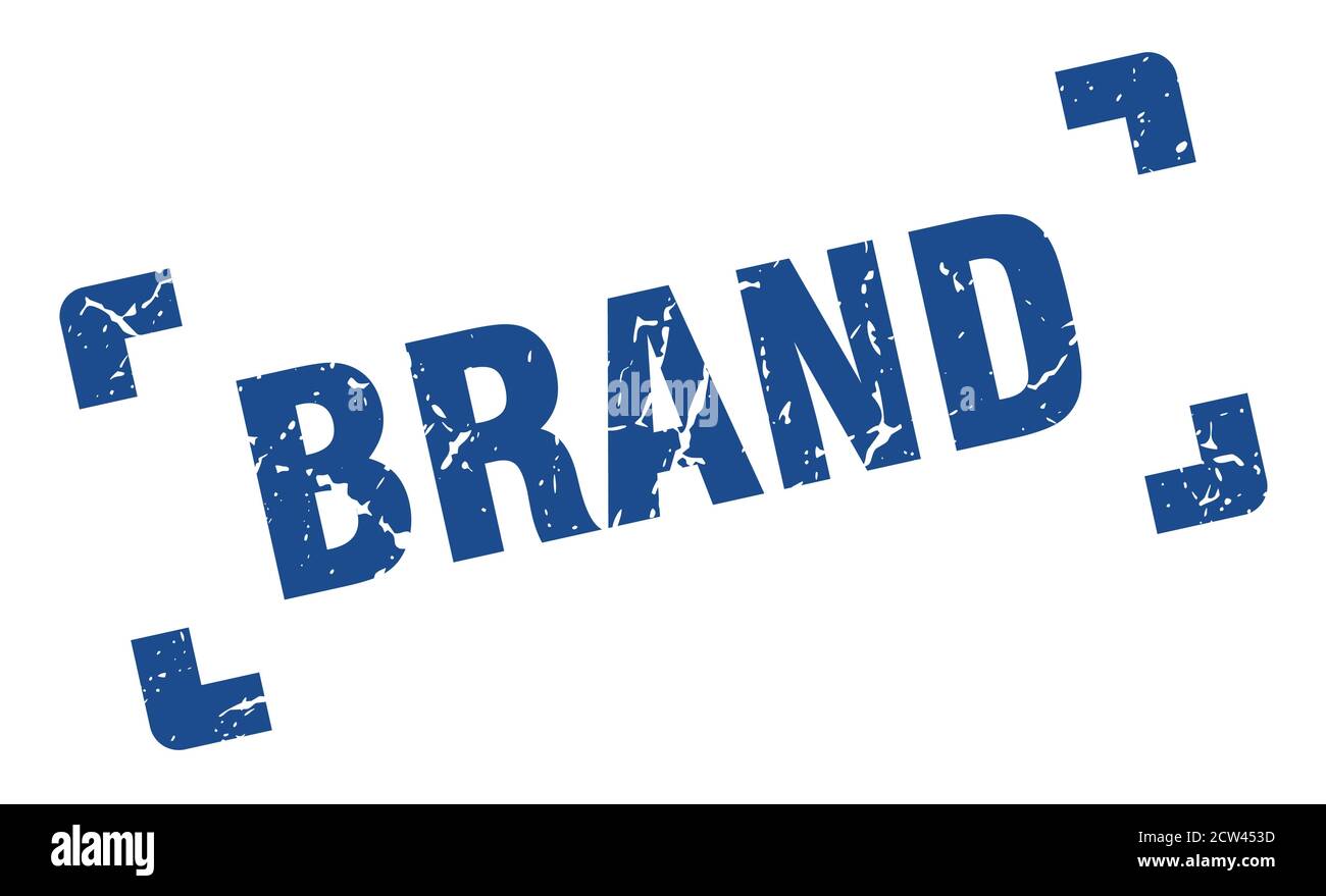 brand stamp. square grunge sign on white background Stock Vector Image & Art - Alamy