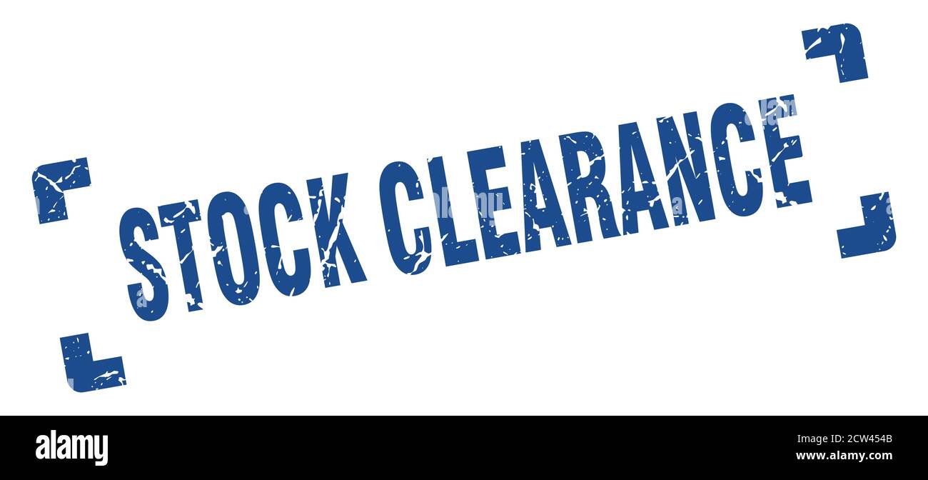 stock clearance stamp. square grunge sign on white background Stock ...
