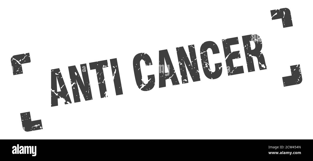 anti cancer stamp. square grunge sign on white background Stock Vector ...
