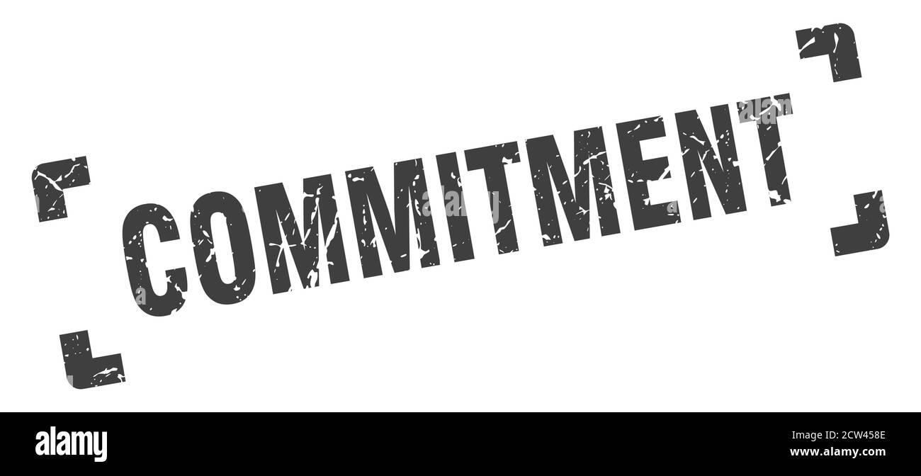 commitment stamp. square grunge sign on white background Stock Vector ...