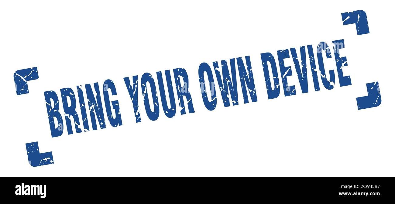 bring your own device stamp. square grunge sign on white background ...