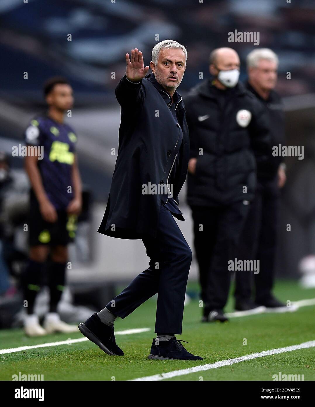 Tottenham Hotspur manager Jose Mourinho on the touchline during the ...
