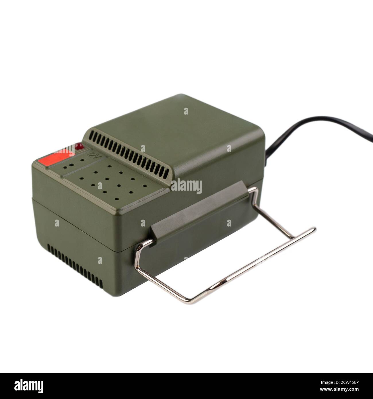 Ac adapter isolated on a white background. Power supply for manual ...