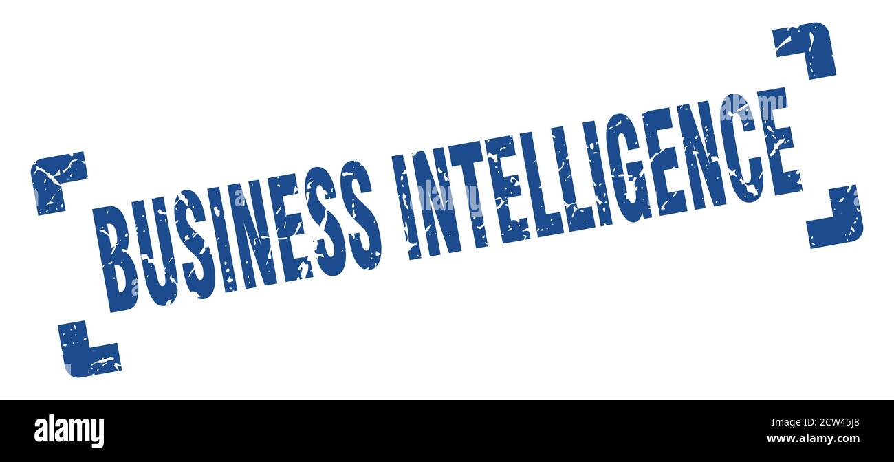 business intelligence stamp. square grunge sign on white background ...