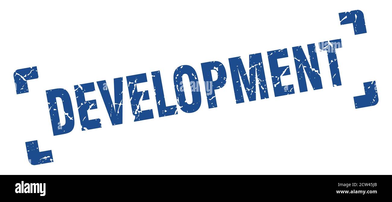 development stamp. square grunge sign on white background Stock Vector ...