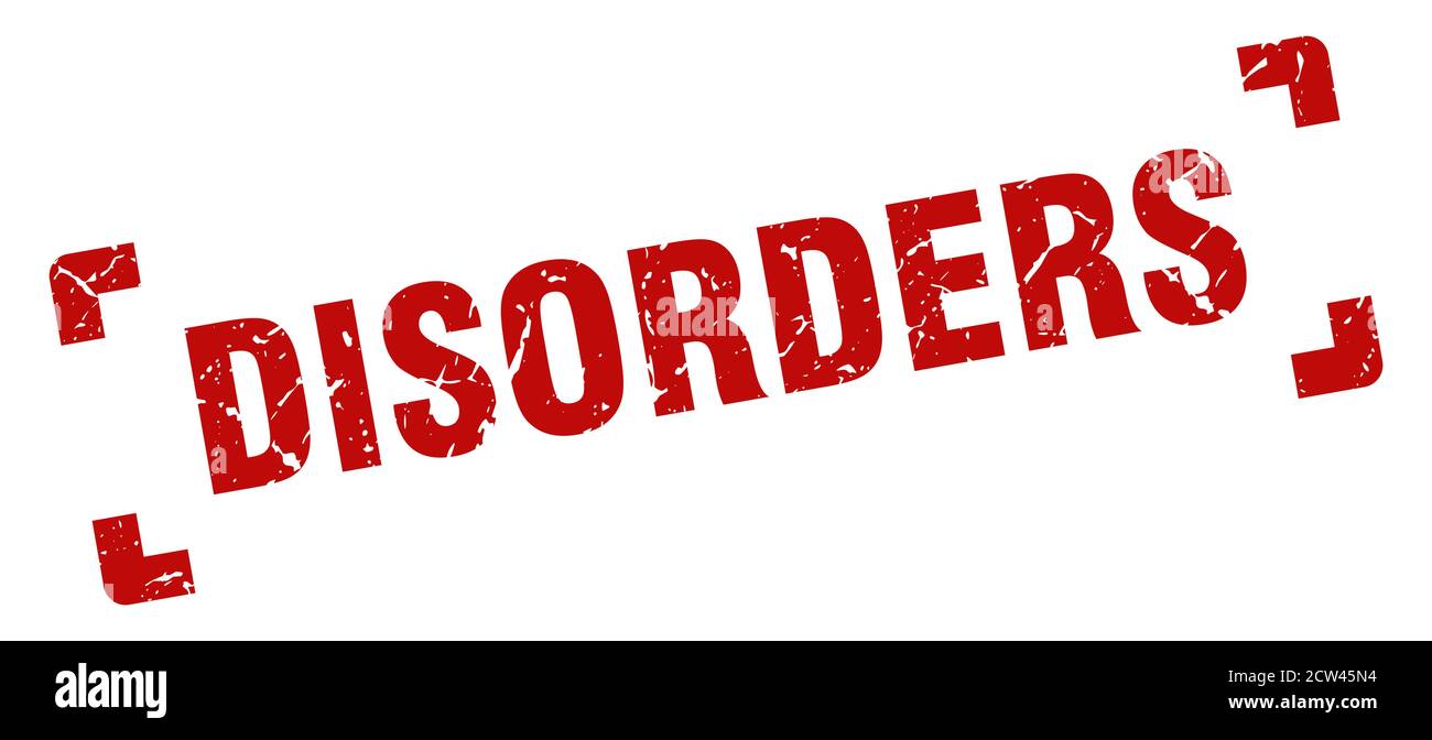 disorders stamp. square grunge sign on white background Stock Vector ...