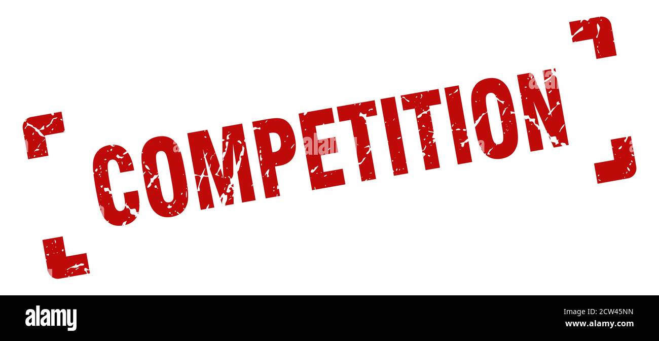 competition stamp. square grunge sign on white background Stock Vector ...