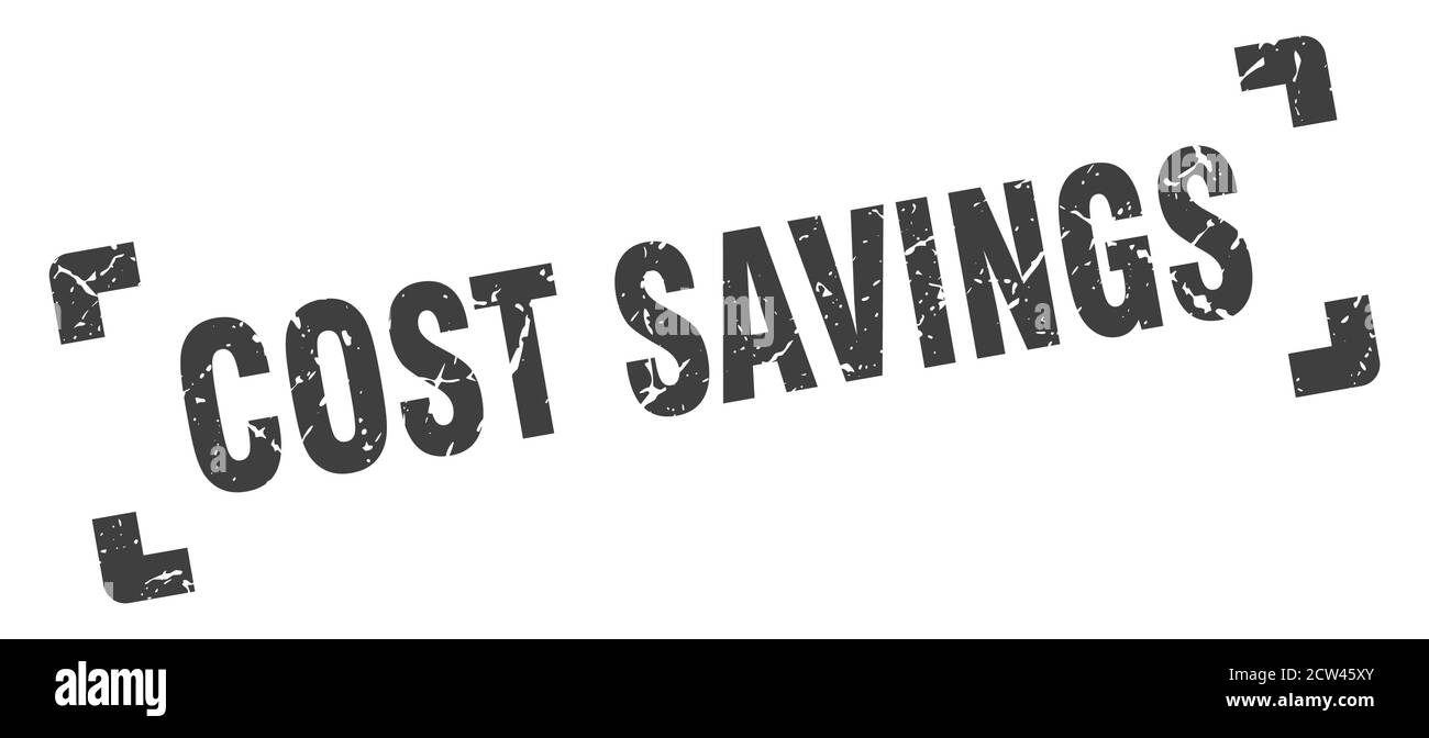 cost savings stamp. square grunge sign on white background Stock Vector ...