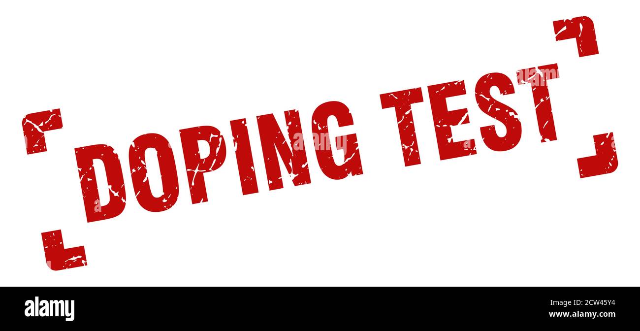 doping test stamp. square grunge sign on white background Stock Vector ...