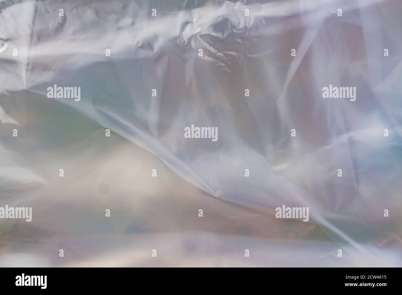 The texture of the transparent polyethylene package. a surface covered ...