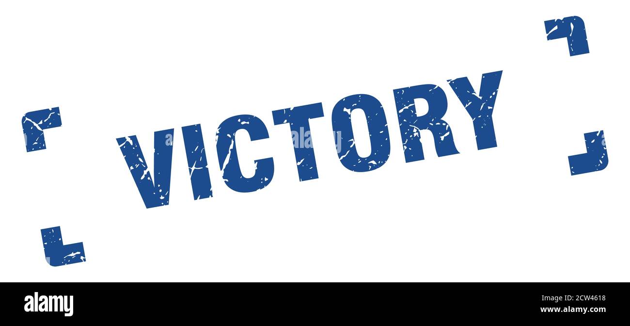 victory stamp. square grunge sign on white background Stock Vector ...