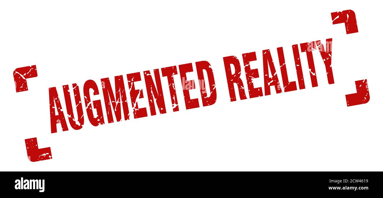 augmented reality stamp. square grunge sign on white background Stock ...