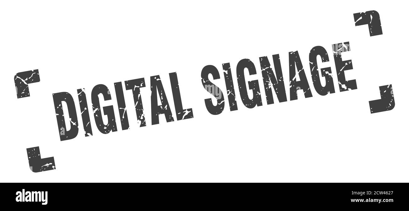digital signage stamp. square grunge sign on white background Stock ...