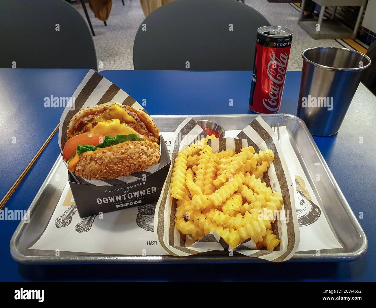 American diner burger fries hi-res stock photography and images - Alamy