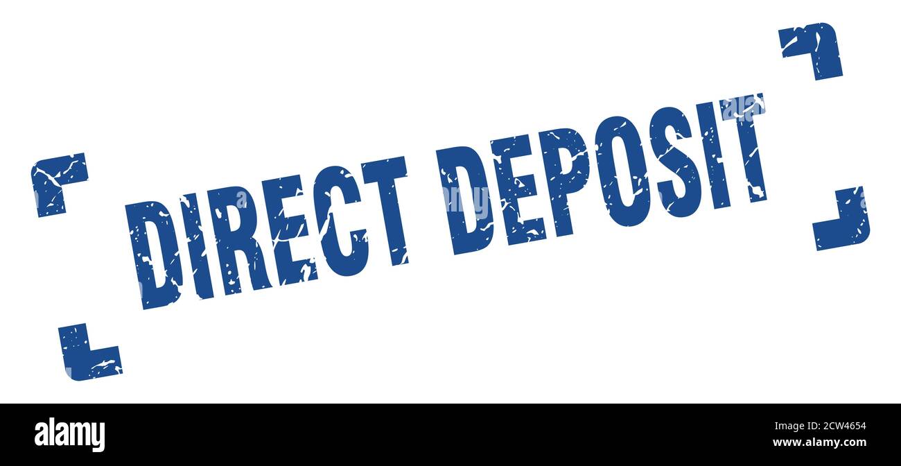 direct deposit stamp. square grunge sign on white background Stock ...