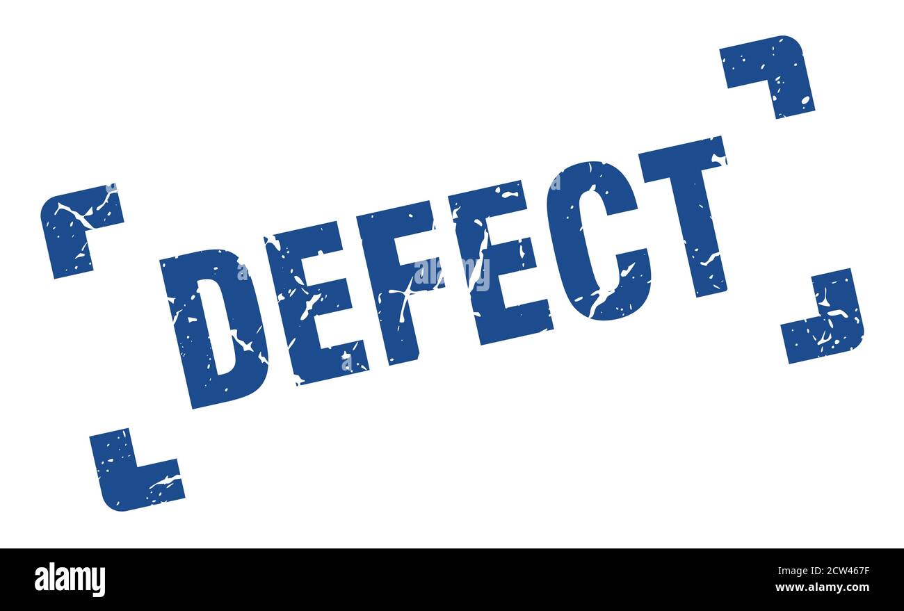 defect stamp. square grunge sign on white background Stock Vector Image ...