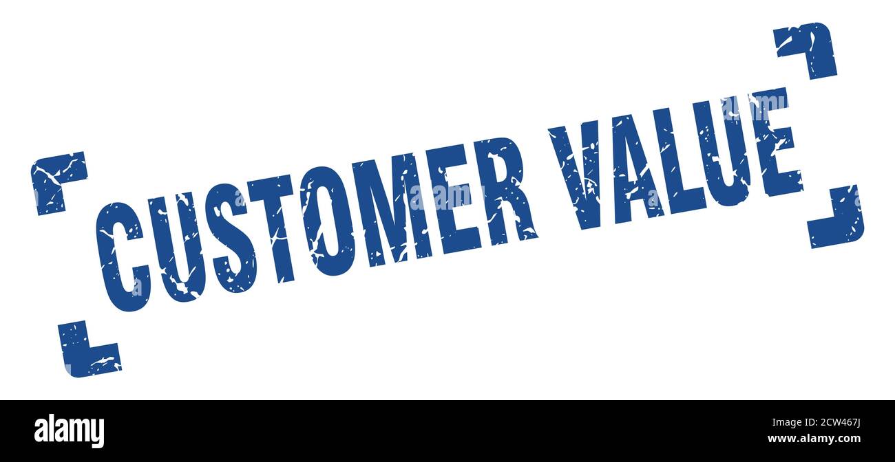 customer value stamp. square grunge sign on white background Stock ...