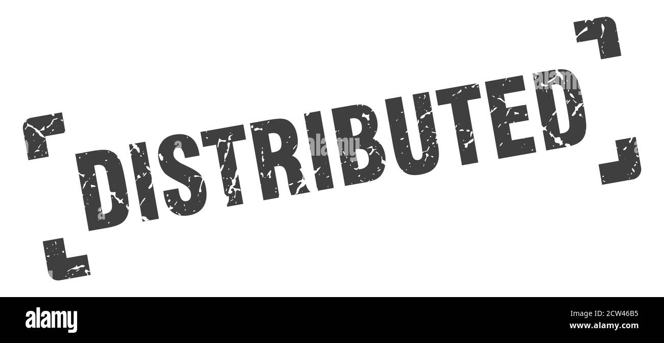 distributed stamp. square grunge sign on white background Stock Vector Image & Art - Alamy