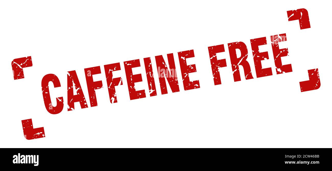 caffeine free stamp. square grunge sign on white background Stock ...