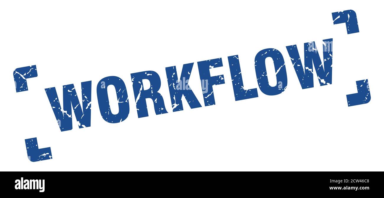 workflow stamp. square grunge sign on white background Stock Vector Image & Art - Alamy